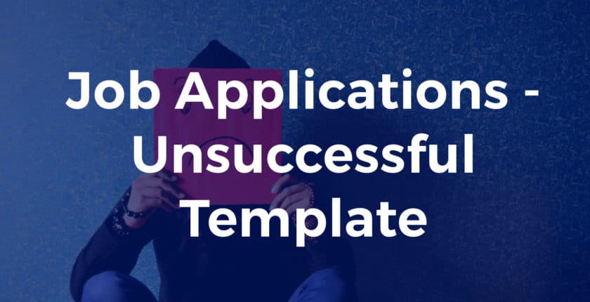 Unsuccessful Job Application Email Template - Career Poster