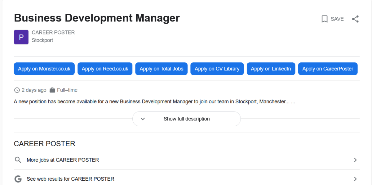 Career Poster - Job Board & Vacancy Advertising Sites