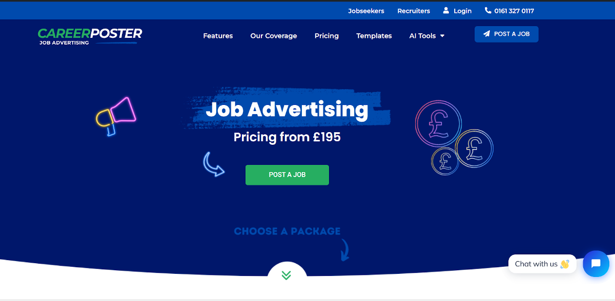 Career Poster - Job Board Pricing - Advertise a job £195
